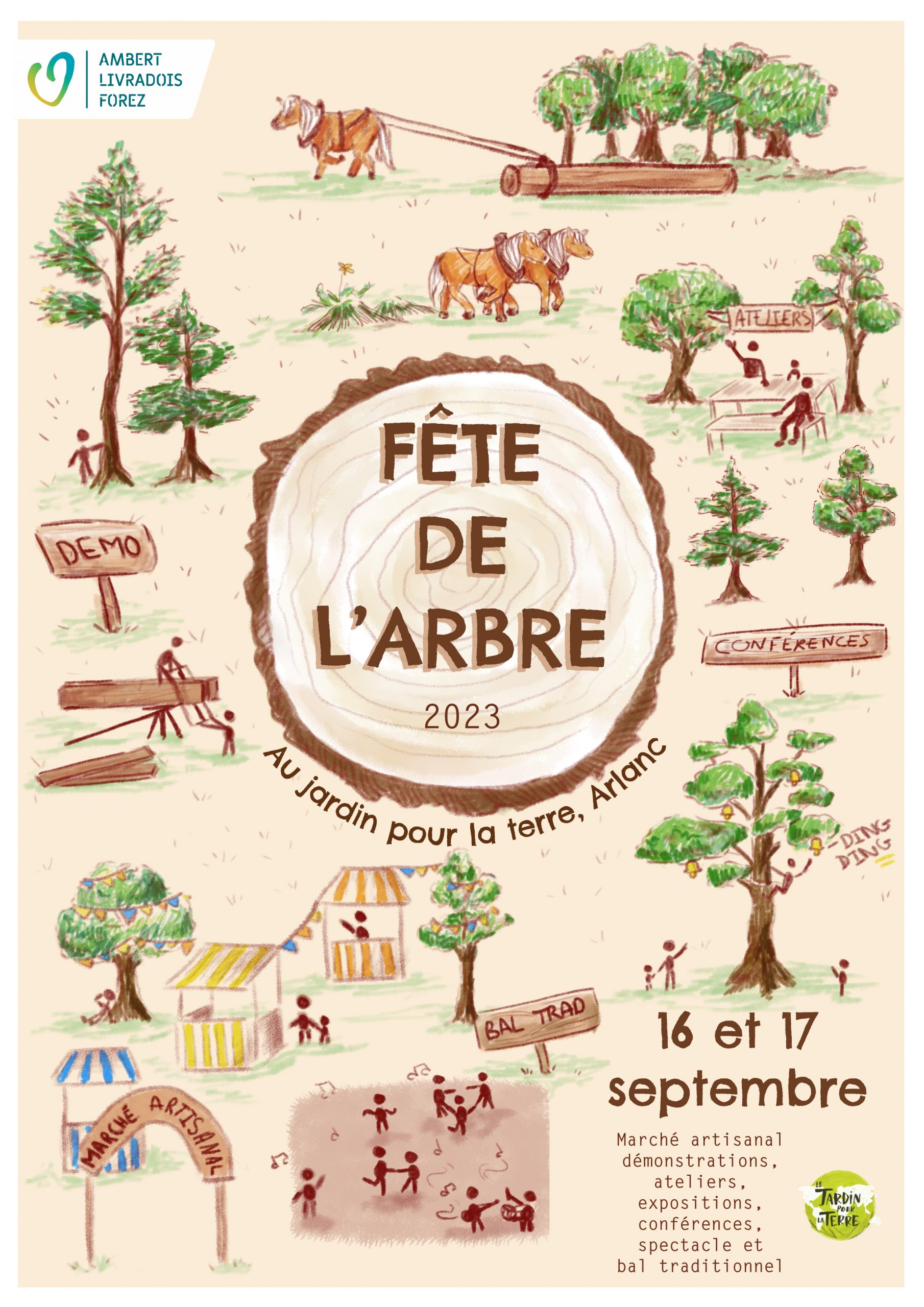 Fête de l'arbre à Arlanc - Atelier de bois chantourné
